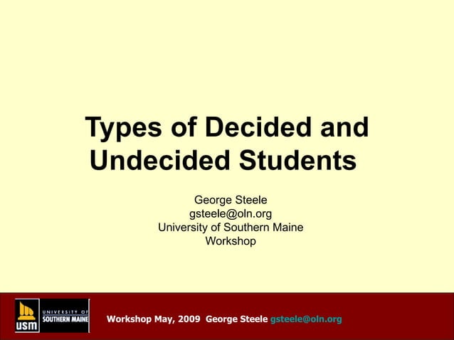 Types Of Decided And Undecided Students | PPT | Undergraduate Education ...