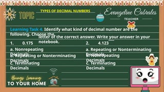 Grade 6 Mathematics Lesson: Presentation on Types of Decimal Numbers.pptx