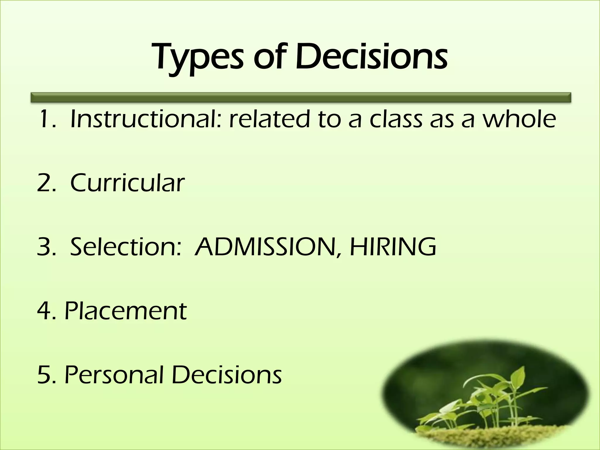 Types of decisions | PPT