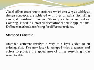 Types of Decorative Concrete | PPTX