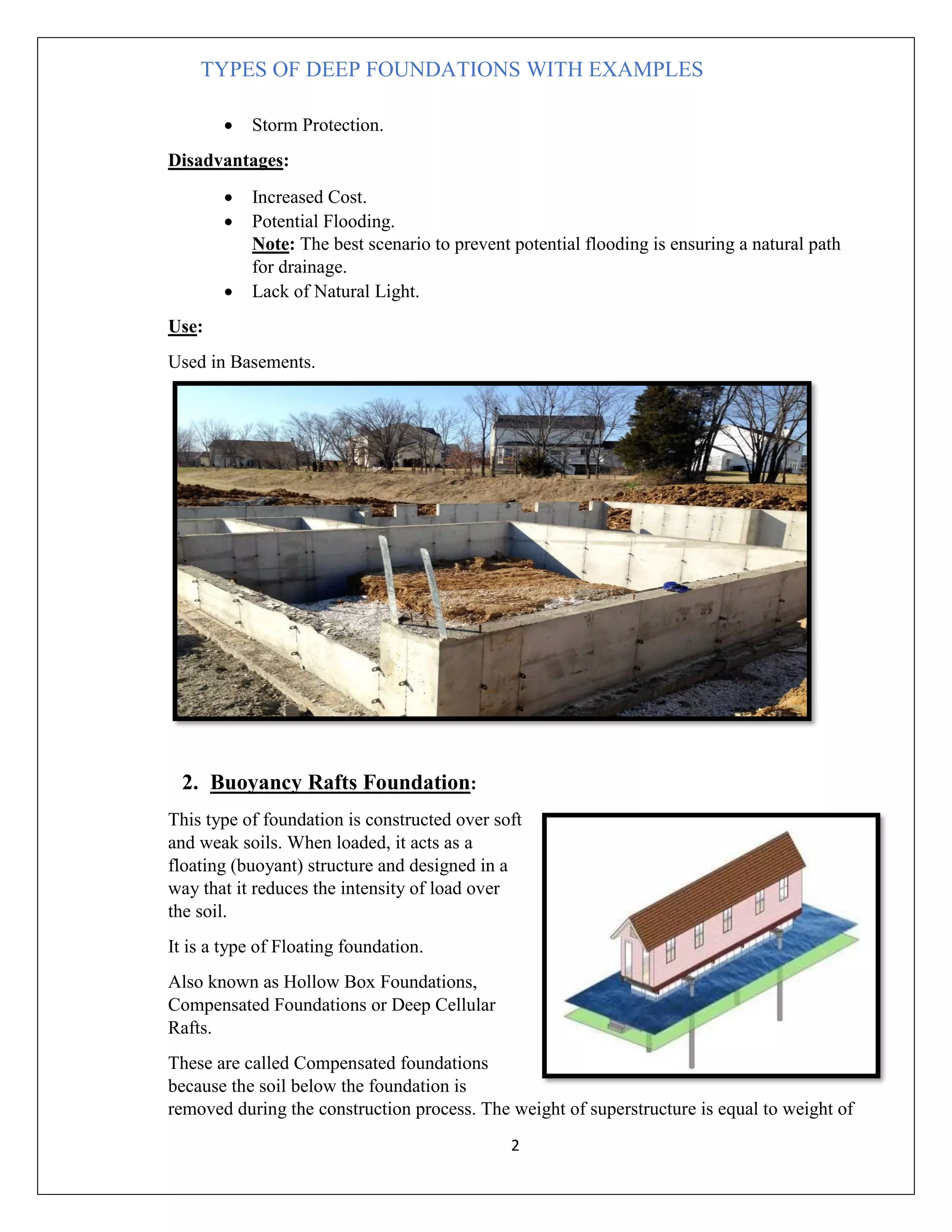 Types of deep foundation | PDF