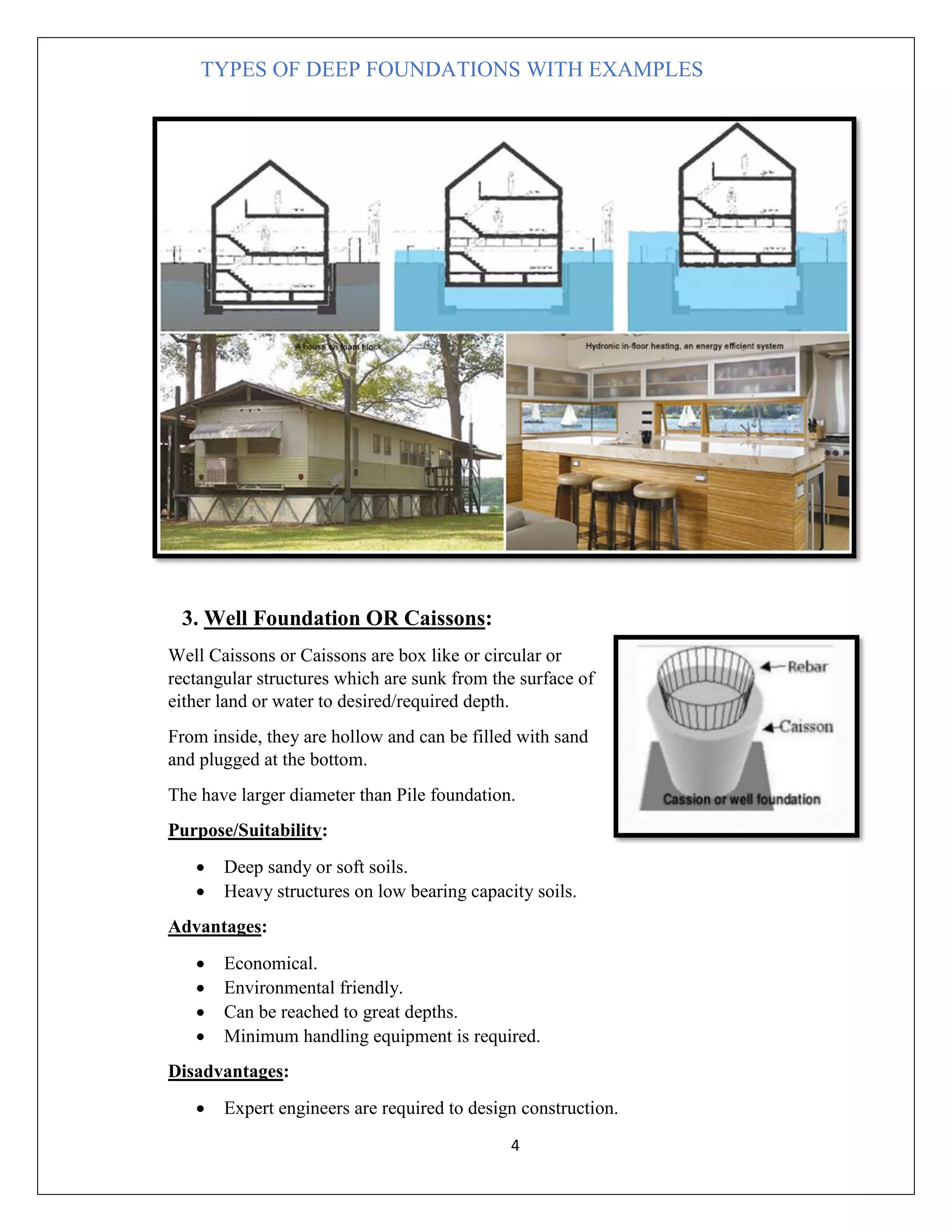 Types of deep foundation | PDF