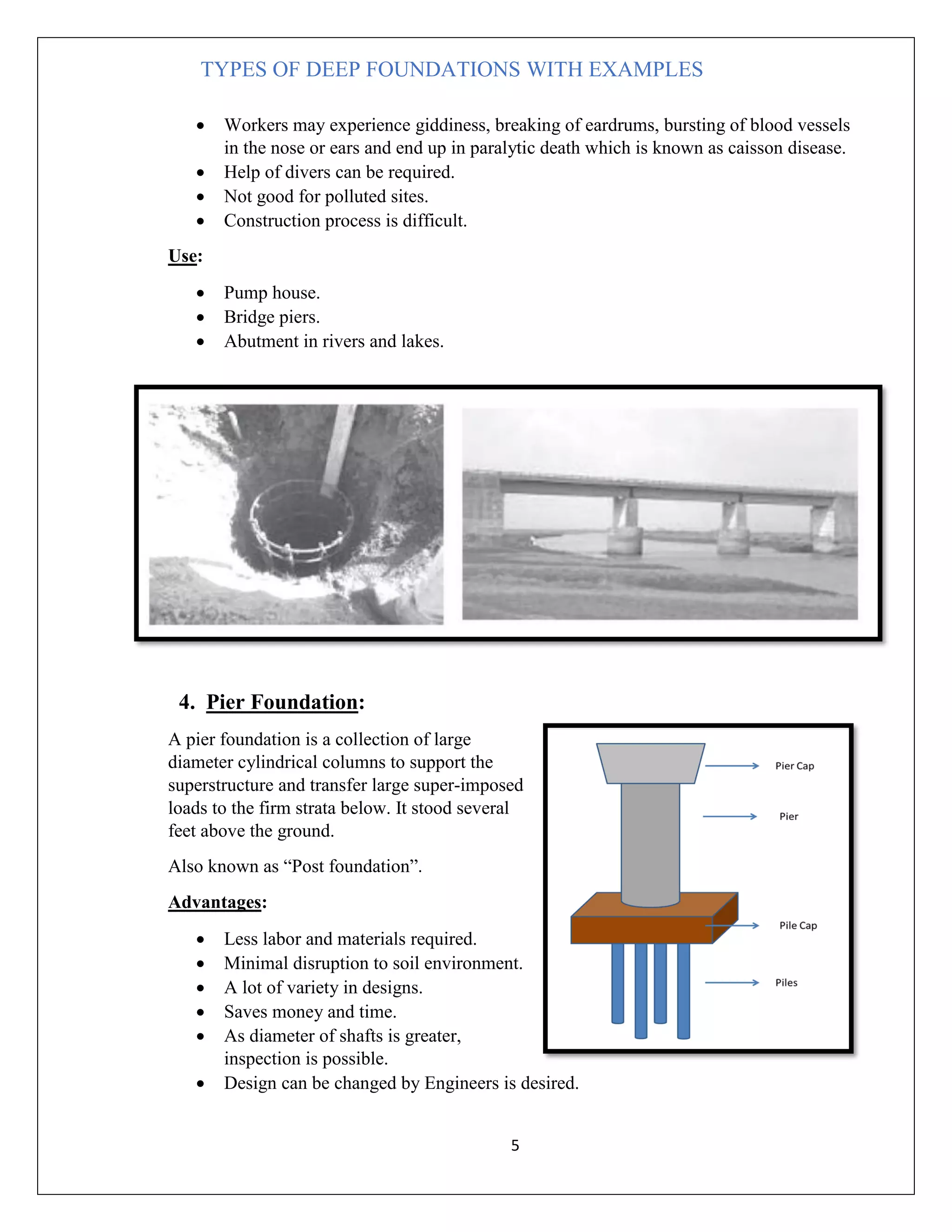 Types of deep foundation | PDF
