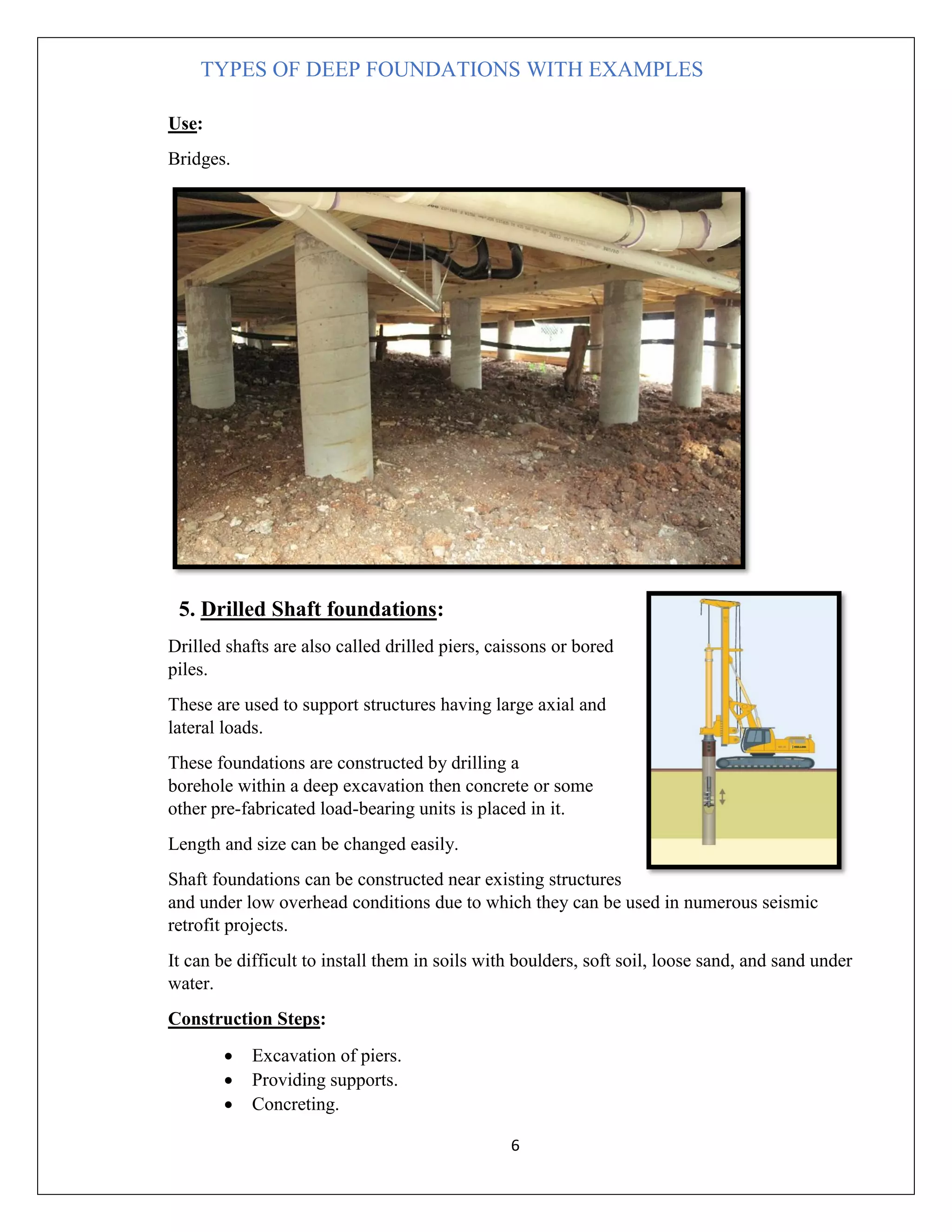 Types of deep foundation | PDF
