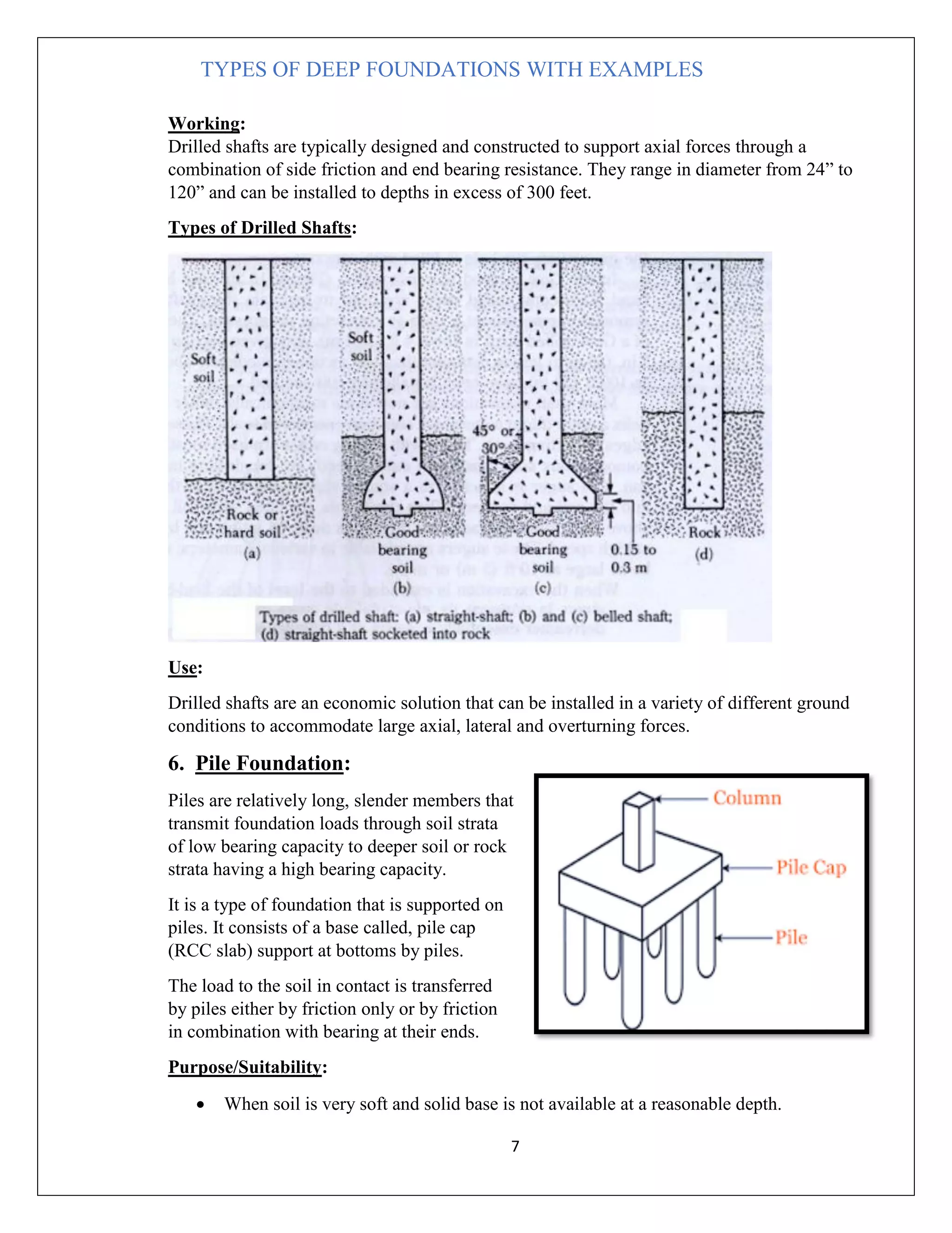 Types of deep foundation | PDF