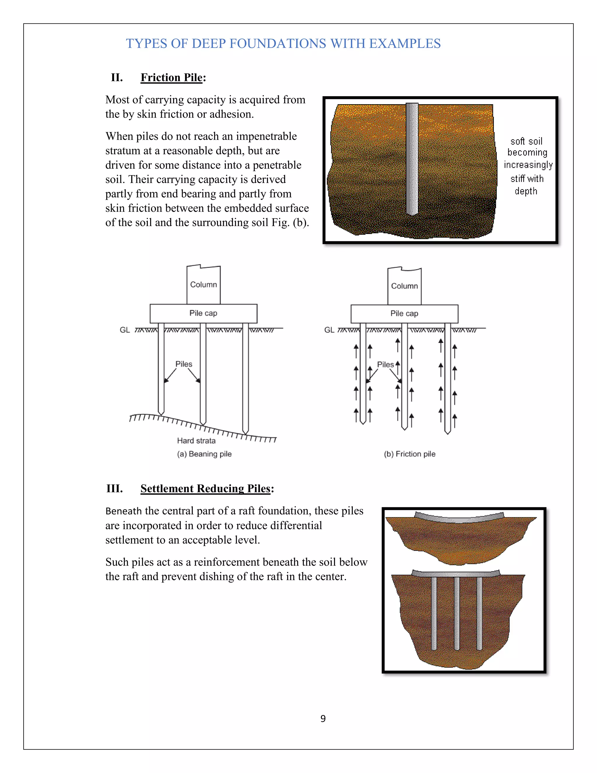 Types of deep foundation | PDF