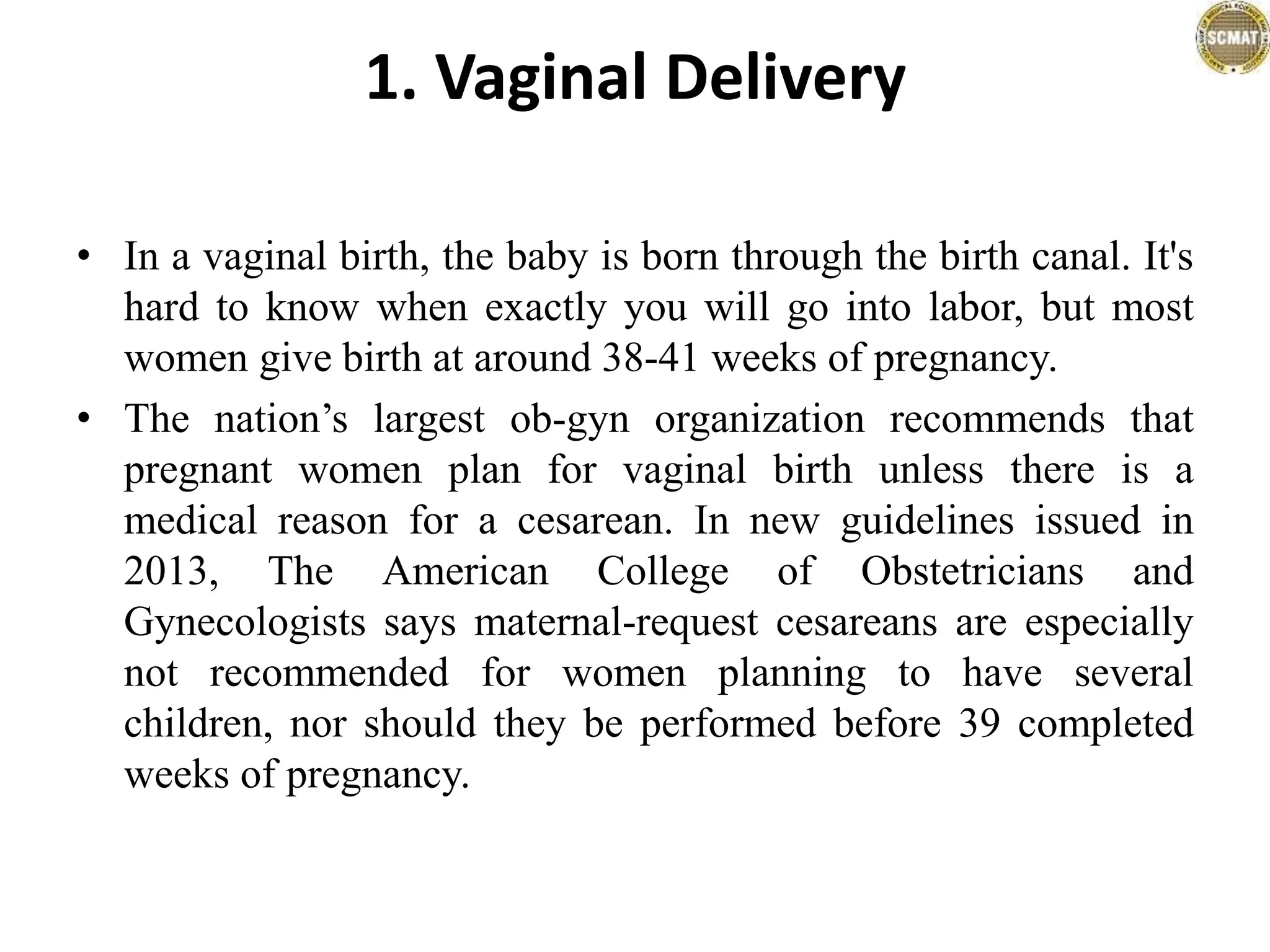 Types of delivery And Physiotherapy management after c-section.pptx