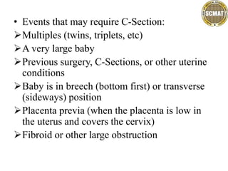 Types of delivery And Physiotherapy management after c-section.pptx
