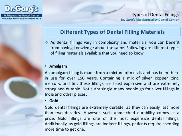 Types of Dental Fillings