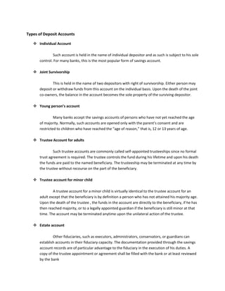 Types of deposit accounts | PDF