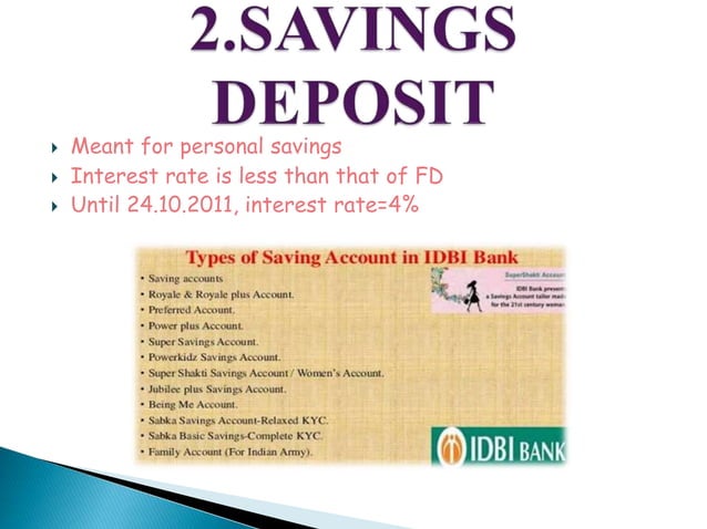 Types of deposit accounts | PPT | Free Download