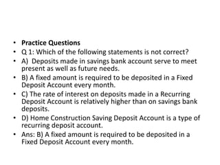 Types of deposits | PPTX