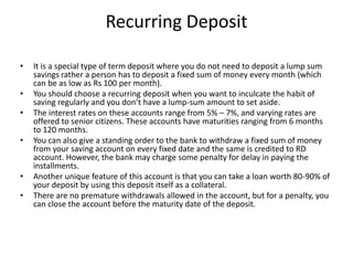 Types of deposits | PPTX