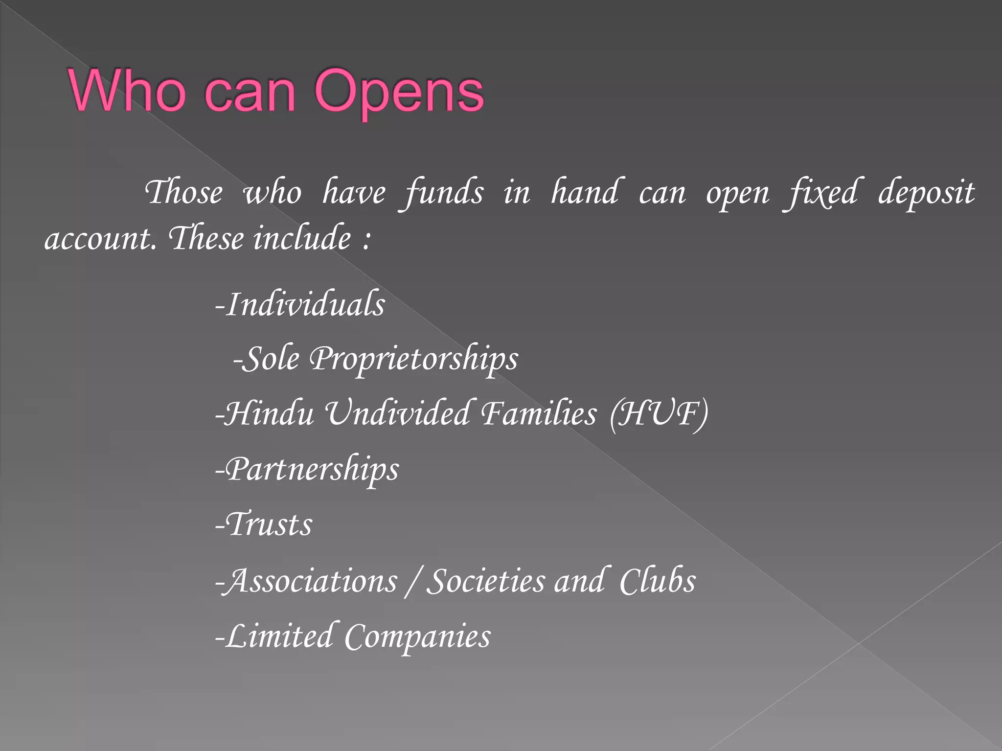 Types of deposits | PPTX