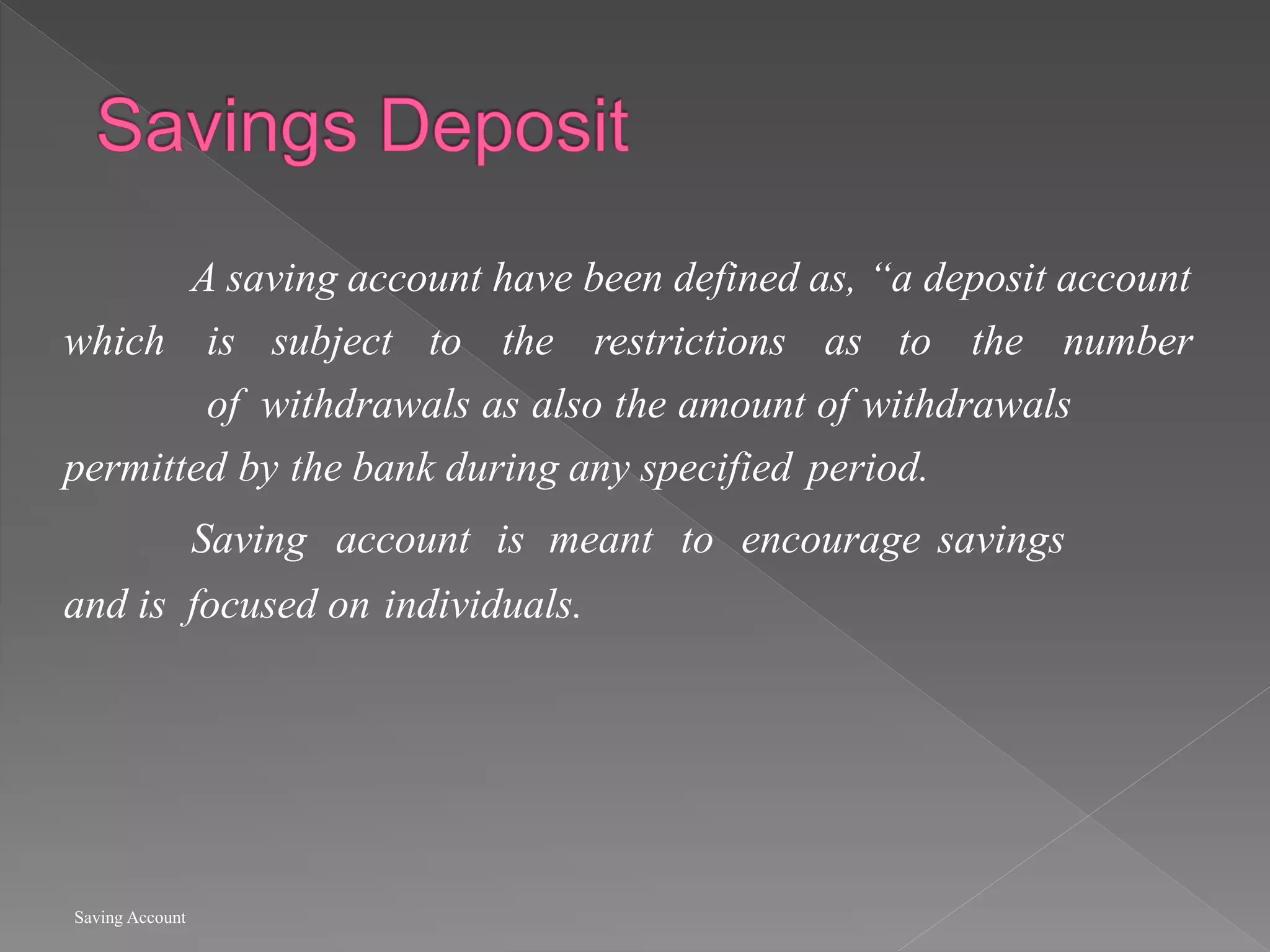Types of deposits | PPTX