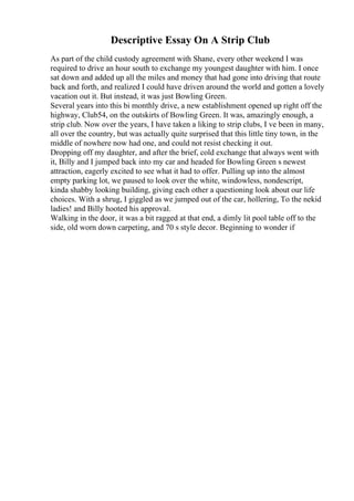 Types Of Descriptive Essays | PDF