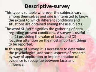 Types of descriptive research | PPT