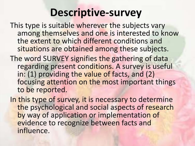 Types of descriptive research | PPT