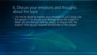 Types of descriptive writing | PPTX