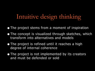 Systematic, intuitive and expansive design thinking | PDF