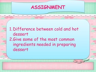 Typesofdessert | PPTX