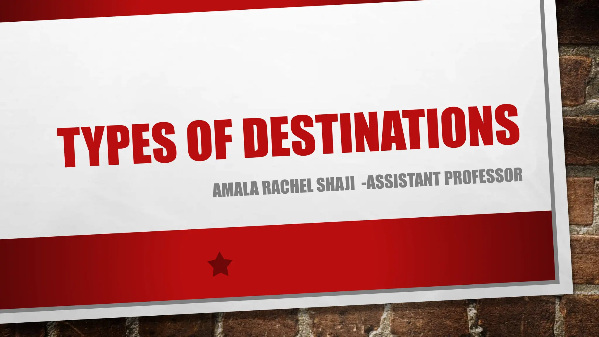 Types of destinations -CAMBRIDGE UNIVERSITY | PPTX