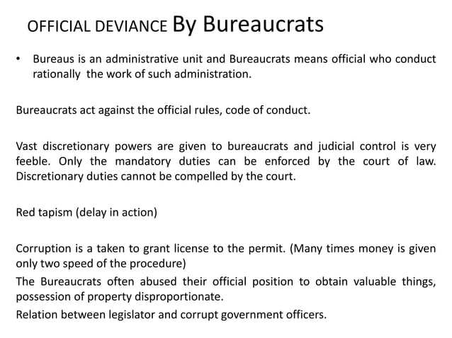 Types of deviances | PPTX | Political Issues & policy | Politics