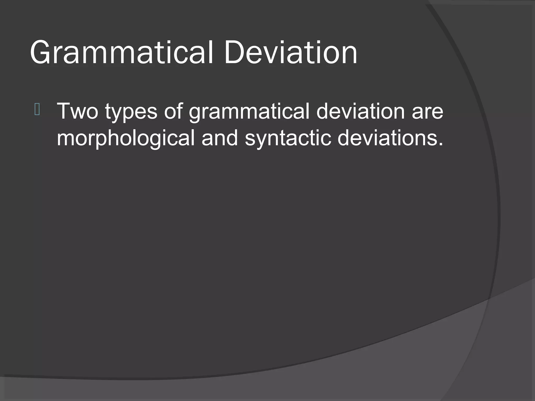 Types of deviation | PPT