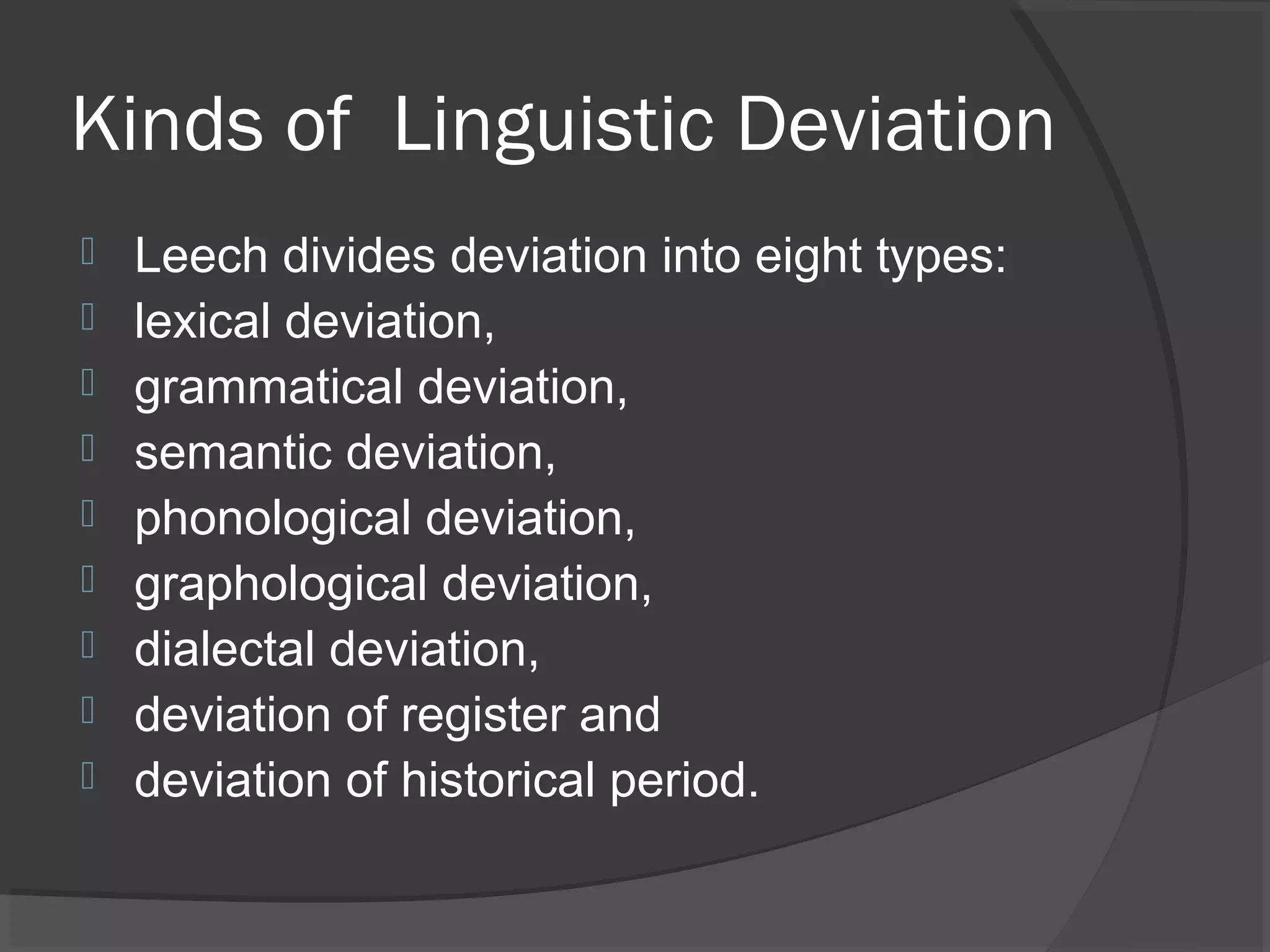Types of deviation | PPT