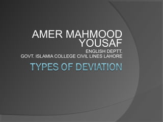 Types of deviation | PPT
