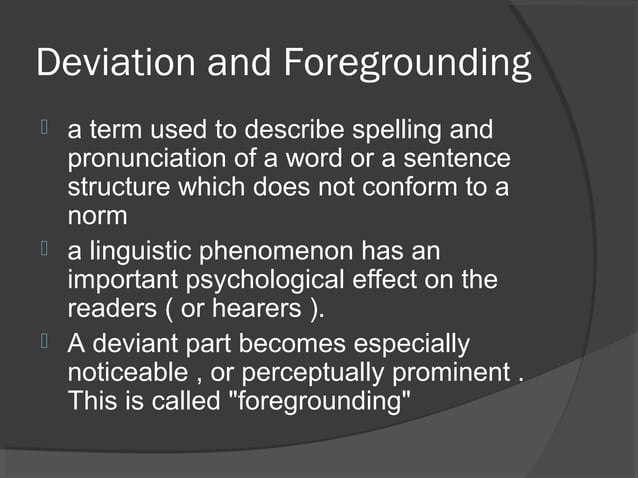 Types of deviation | PPT