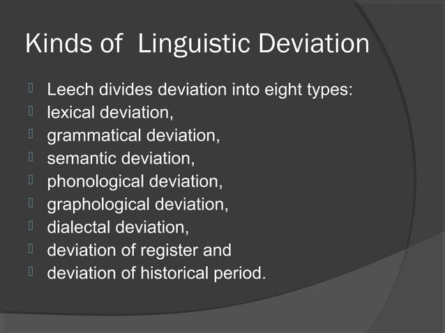 Types of deviation | PPT