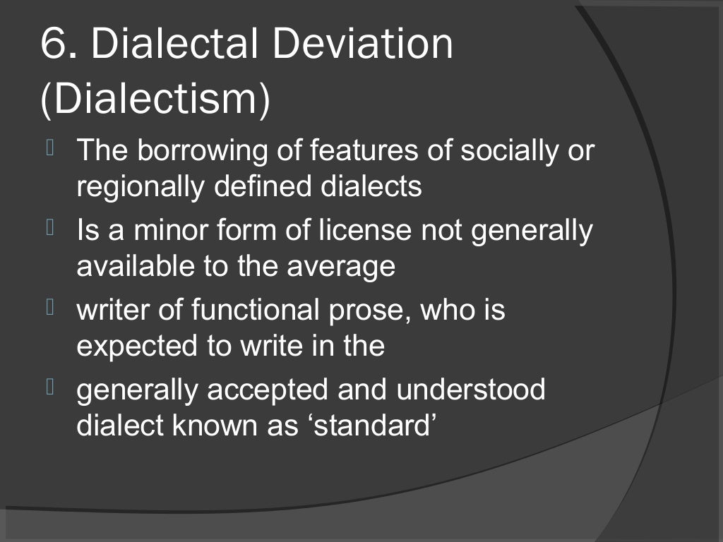Types of deviation