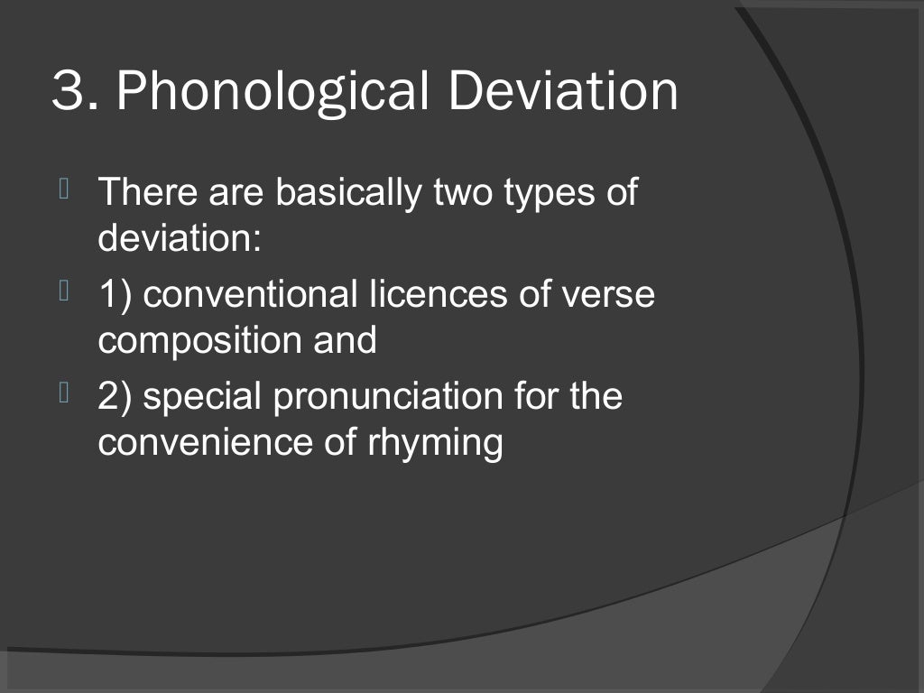 Types of deviation