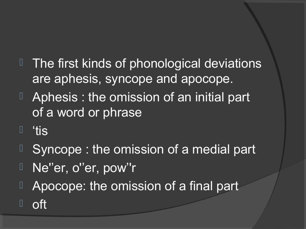 Types of deviation