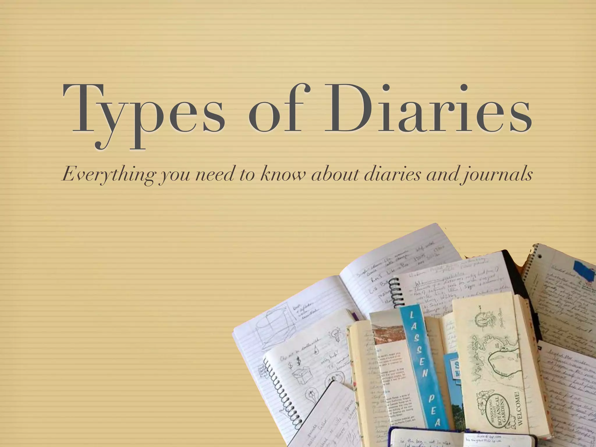 Types Of Diaries | KEY