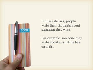 Types Of Diaries | KEY