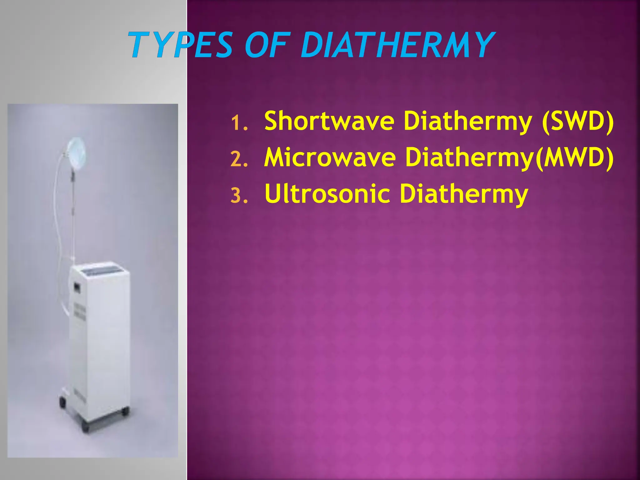 types of diathermy final presentation ppt | PPTX
