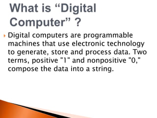 Types of digital computers | PPTX