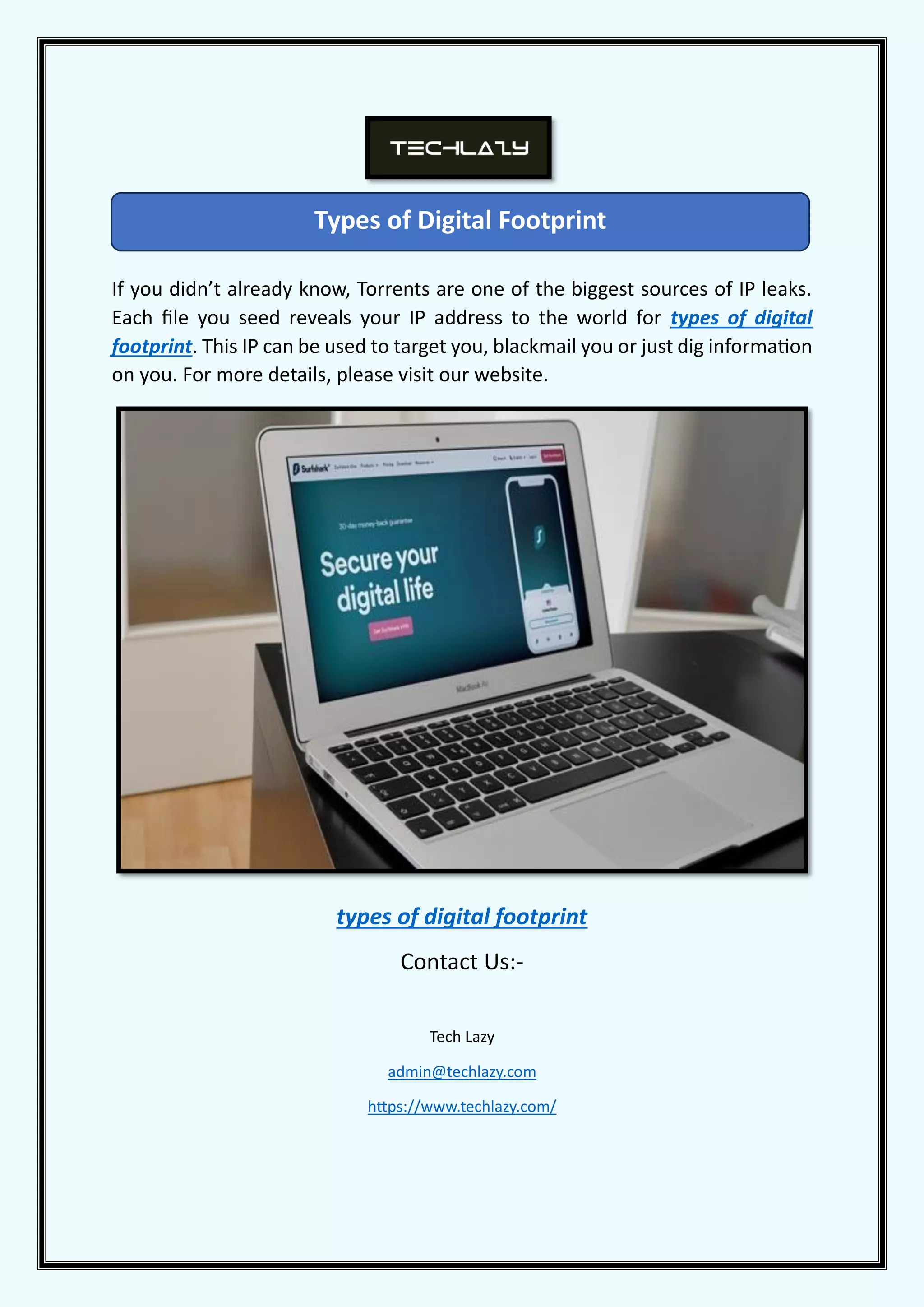Types of Digital Footprint | PDF