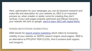 TYPES OF DIGITAL MARKETING | PPT