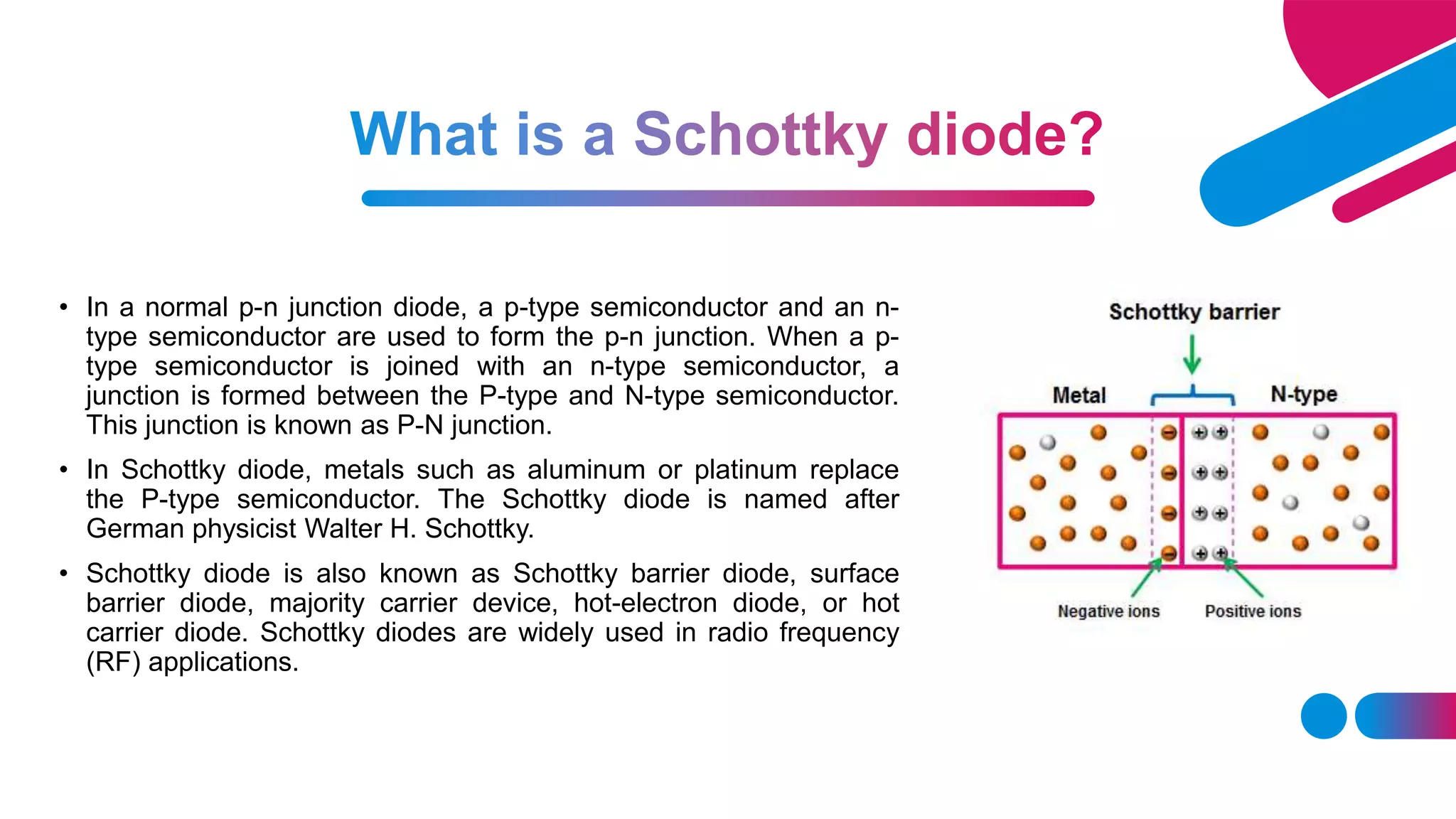 Types of Diodes Advantages and disadvantages, LE | PPTX