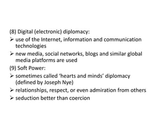 Types of diplomacy | PPTX