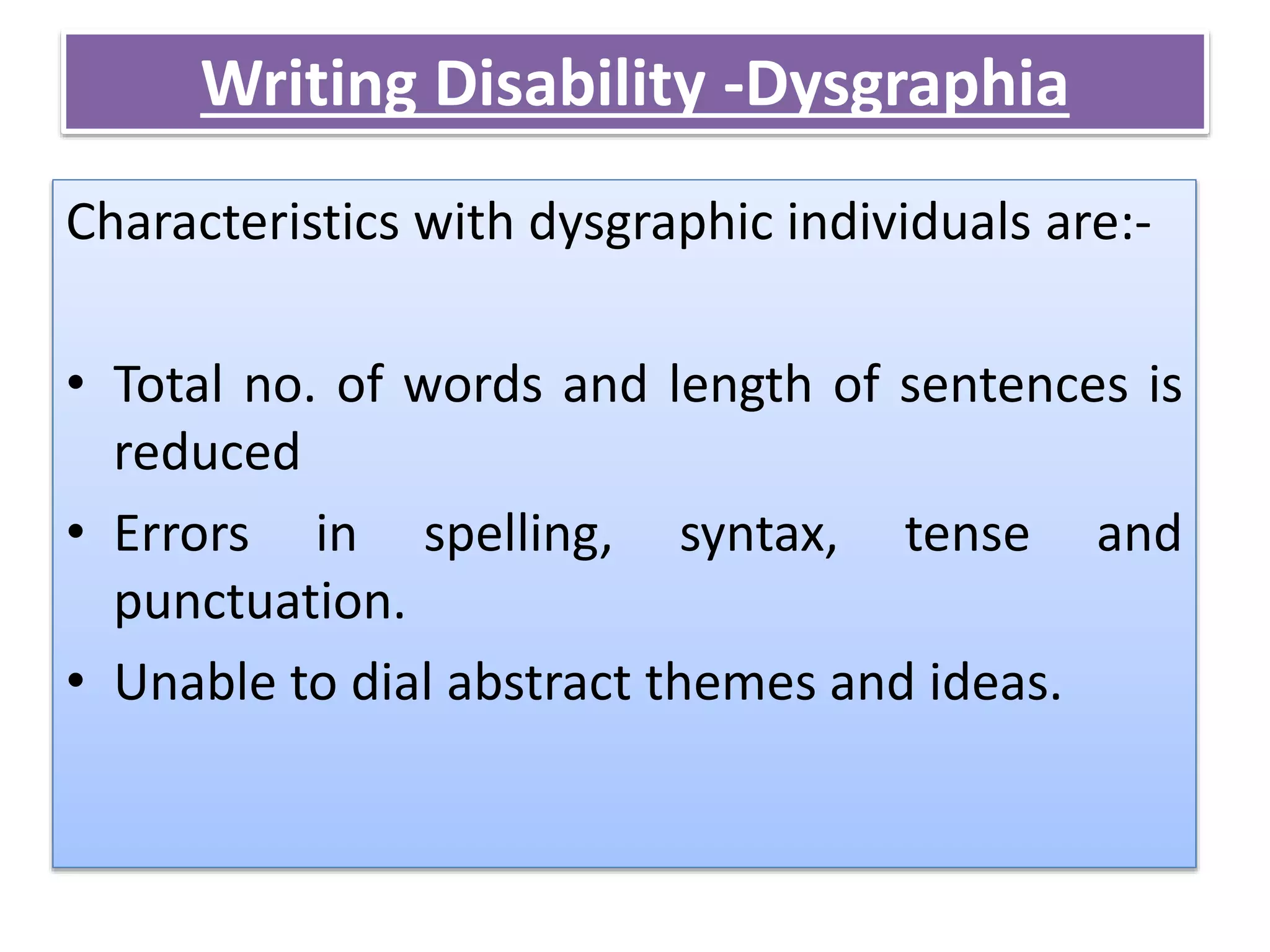 Types of disabilities | PPTX