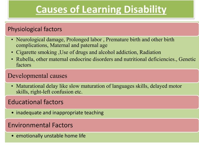 Types of disabilities | PPTX