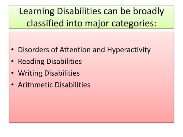 Types of disabilities | PPTX