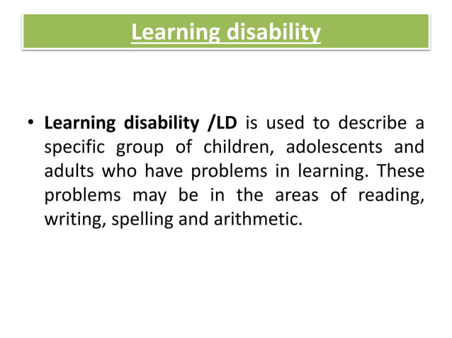 Types of disabilities | PPTX