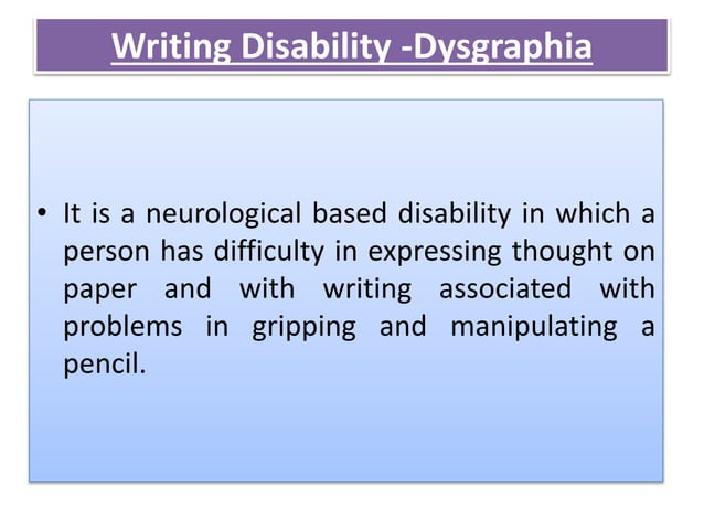 Types of disabilities | PPTX