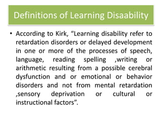 Types of disabilities | PPTX