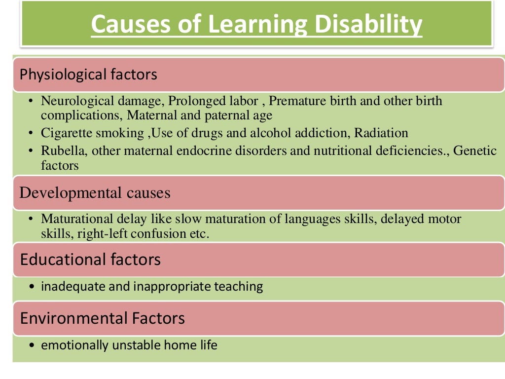 Types of disabilities